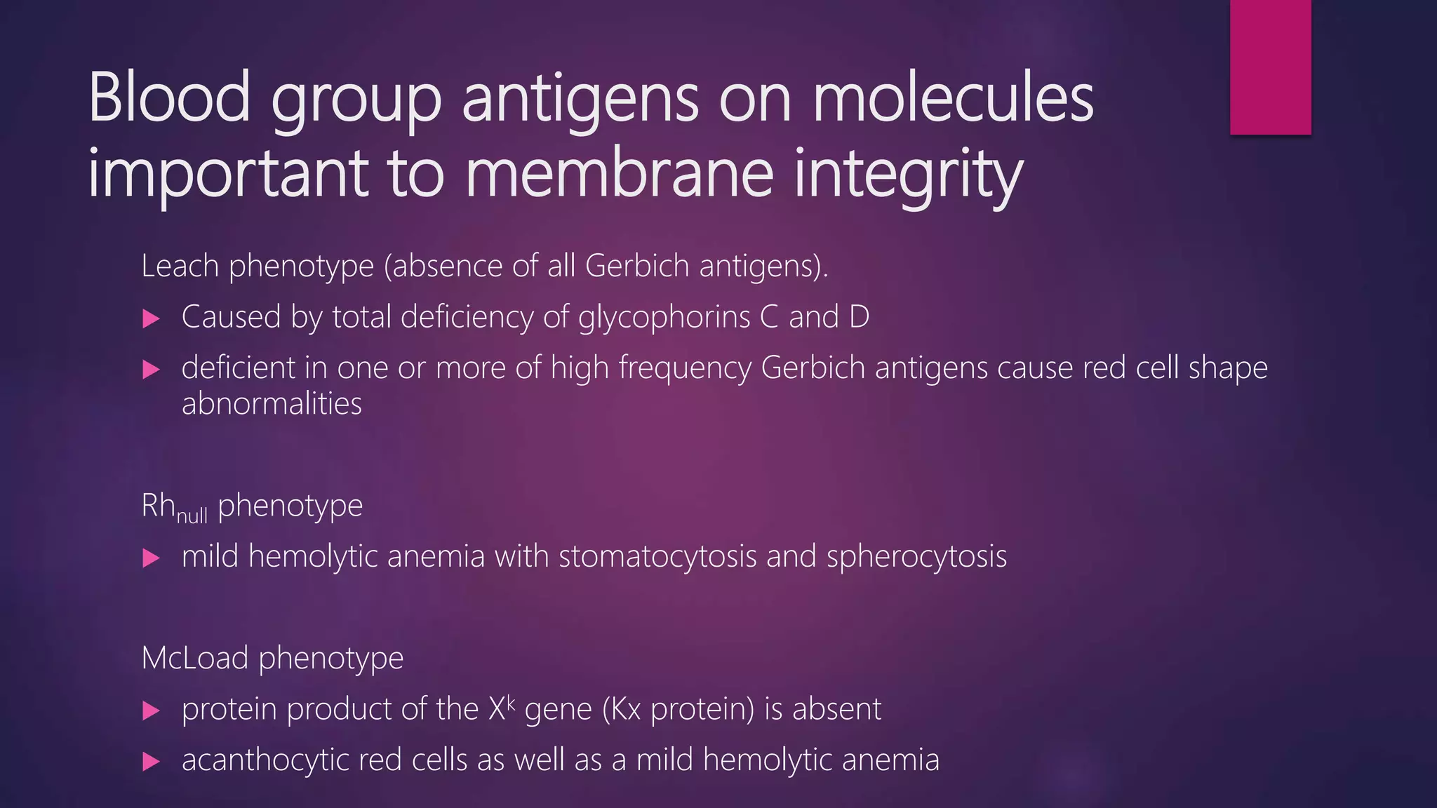 Red cell antigens and functions | PPTX