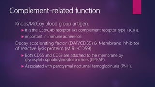 Red cell antigens and functions | PPTX
