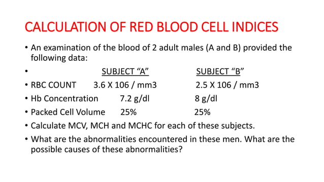 RED CELL INDICES.pdf | Blood Disorders | Diseases and Conditions