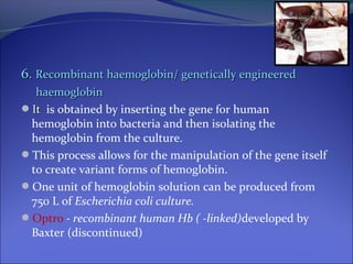 Red cell substitute | PPT