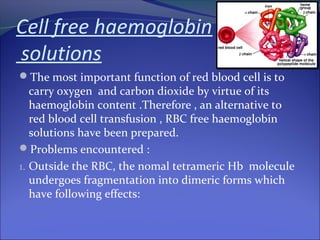 Red cell substitute | PPT