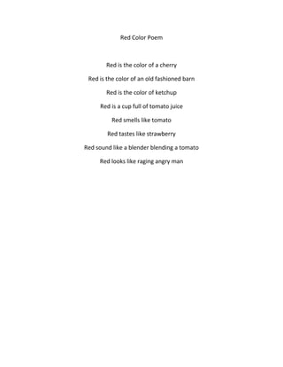 Red color poem | DOCX