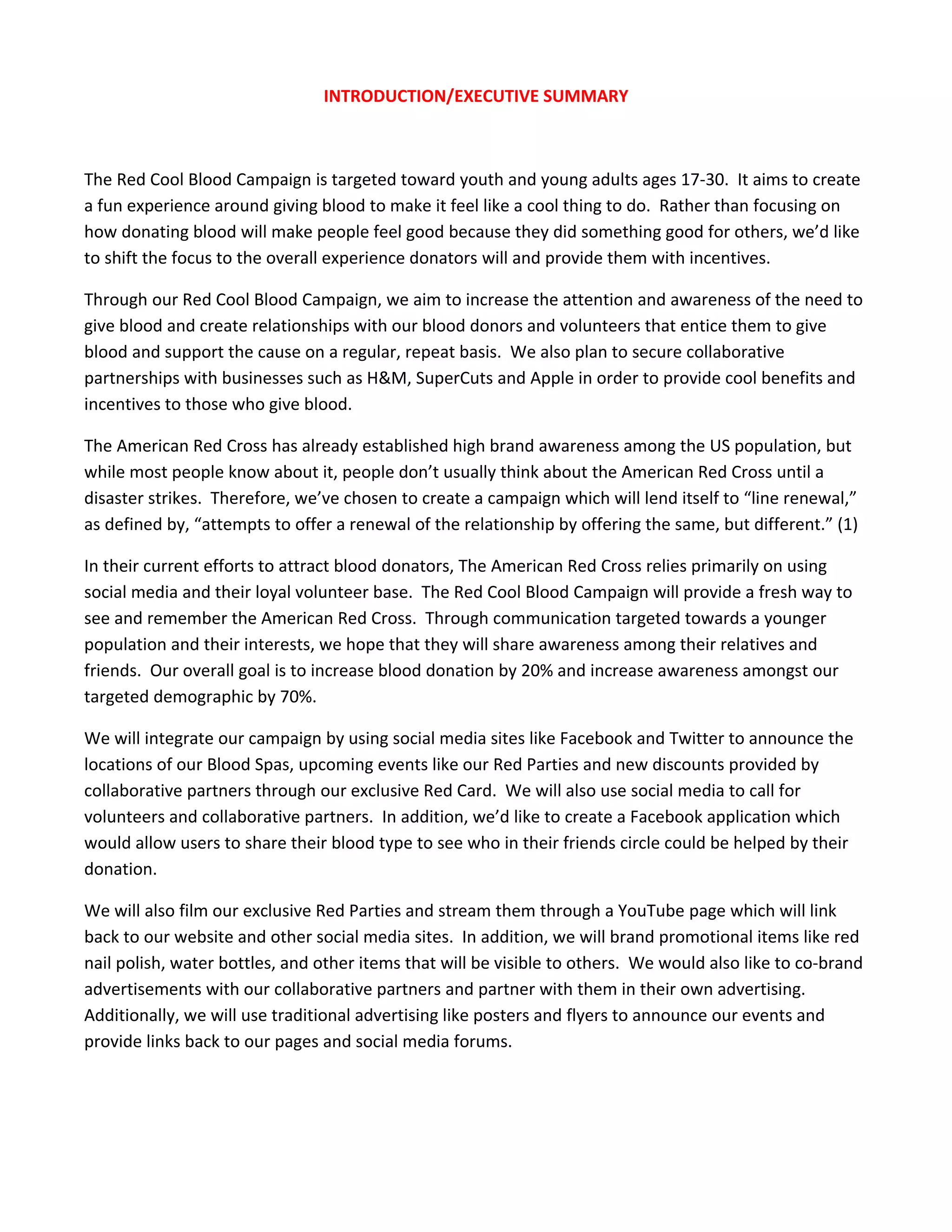Red Cool Blood (Integrated Marketing Communications Plan) | DOC