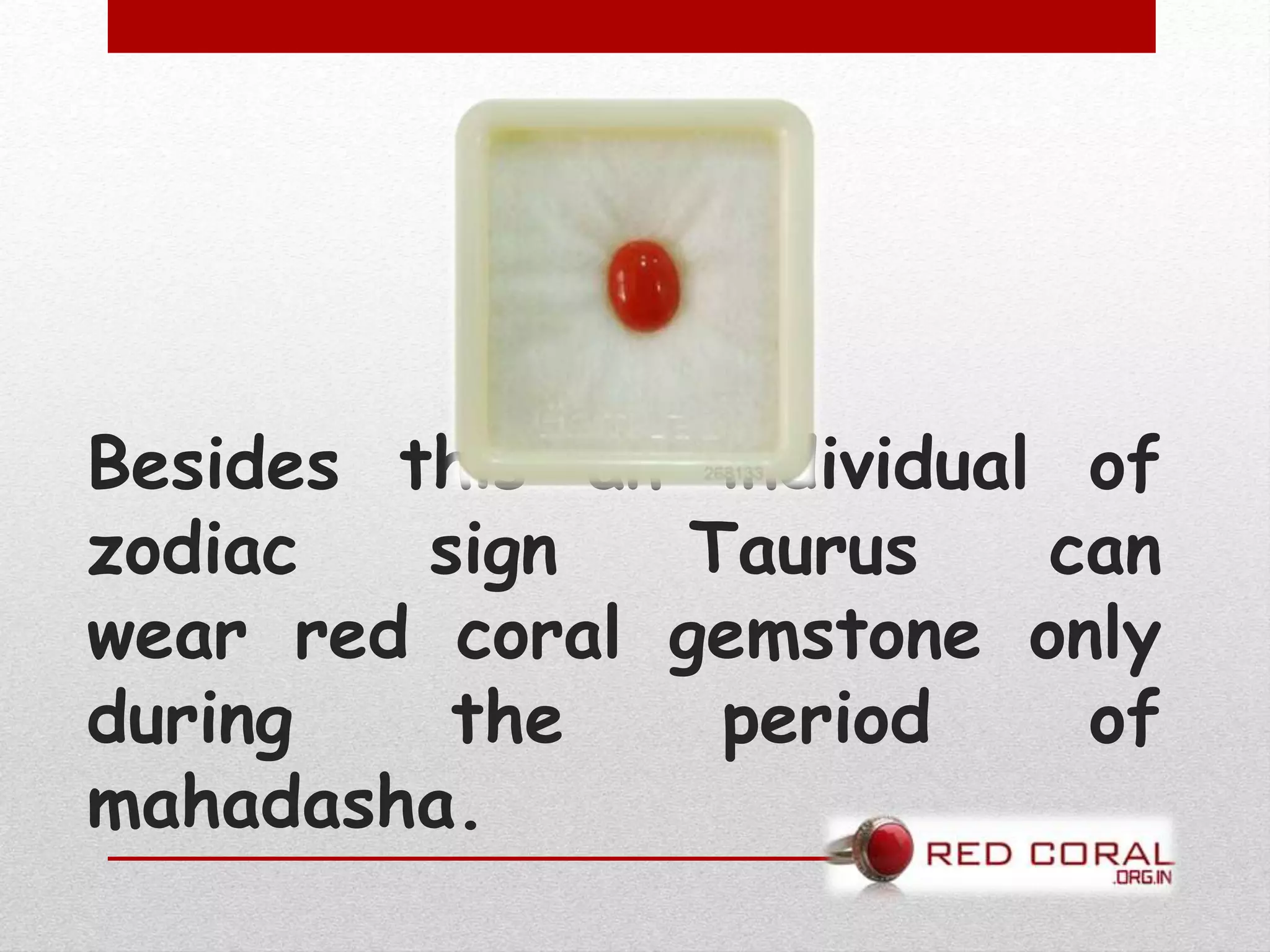 Red coral for taurus zodiac sign | PPTX | Astrology | Religion ...