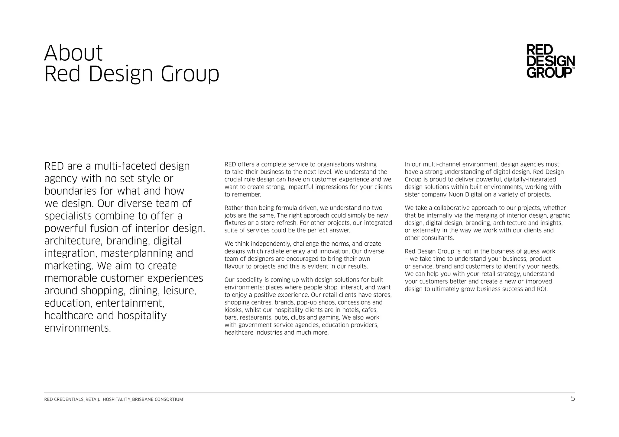 RED DESIGN GROUP'S DESIGN PORTFOLIO | PPT