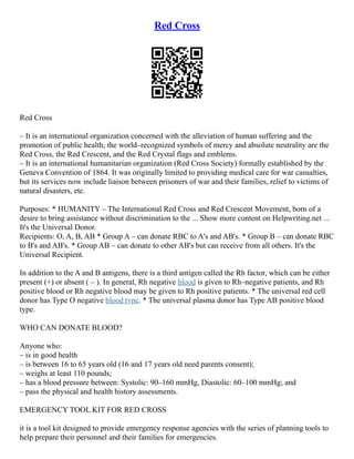 Red Cross | PDF