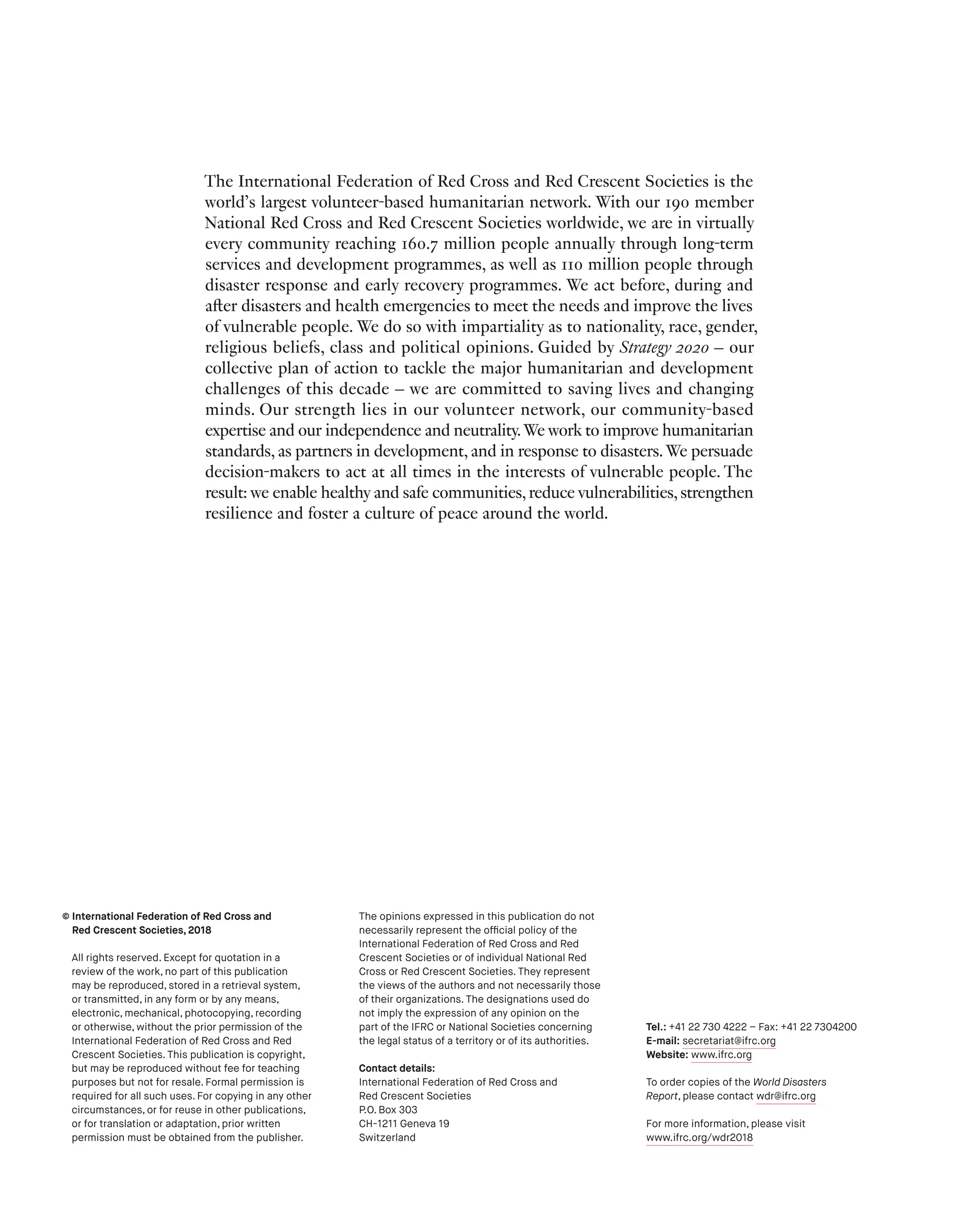 Red Cross World Disaster Report- 2018 | PDF