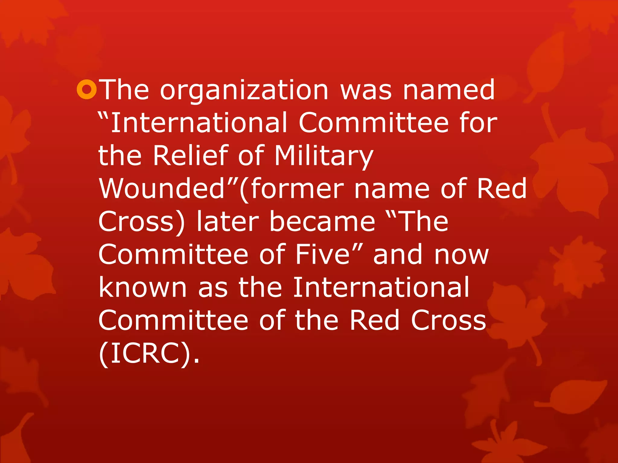 Red cross history | PPTX
