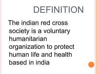 RED CROSS SOCIETY.pptx subject of community health NURSING | PPTX