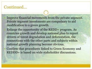 Redd+ and green economy | PPT