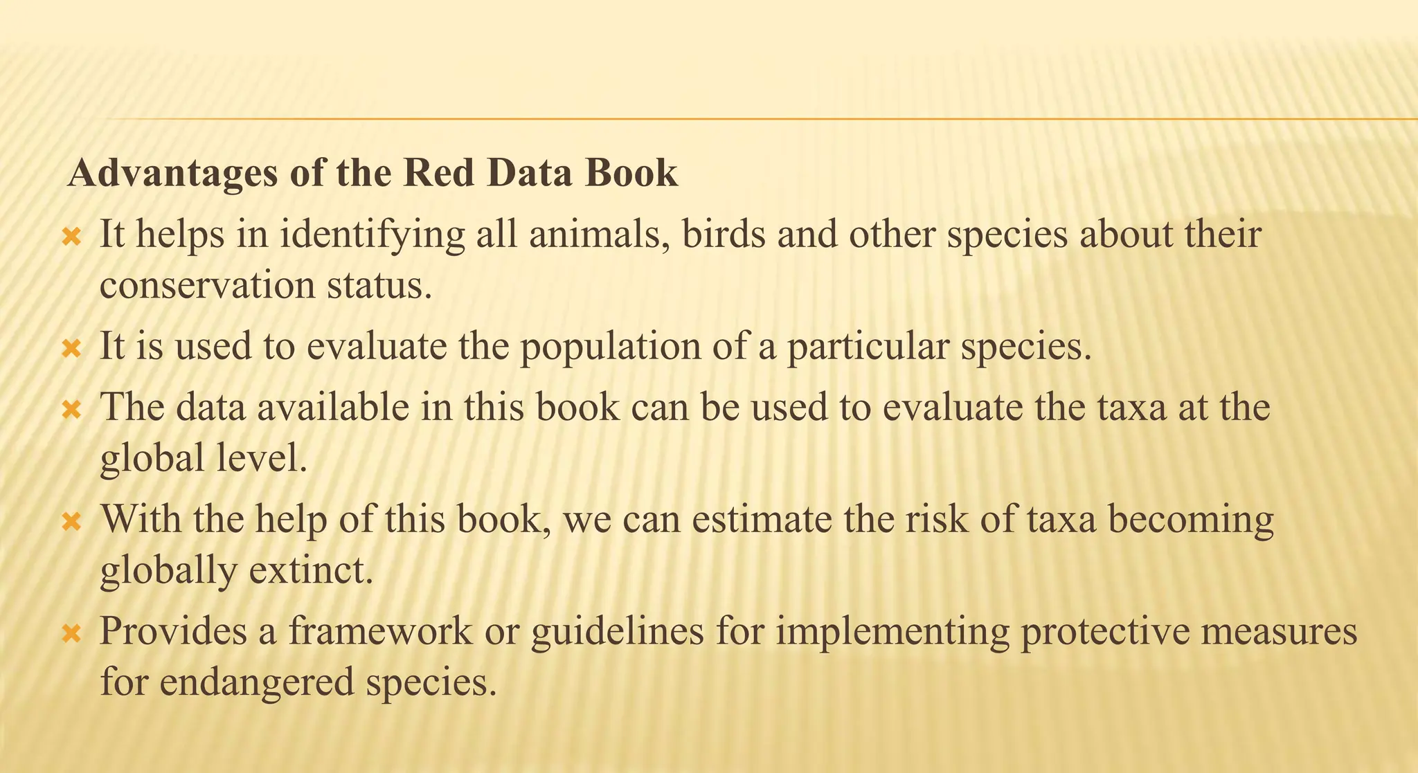 Red Data book (International Union for Conservation of Nature).pptx