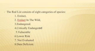 Red Data book (International Union for Conservation of Nature).pptx