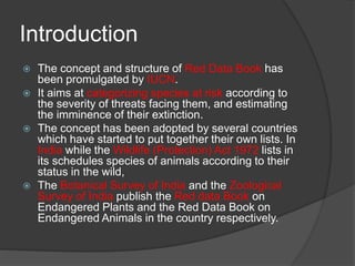 Red data book and Red list categories | PPTX