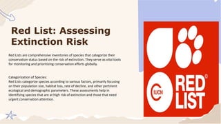 The Patterns of Loss of Biodiversity: Red List, Red Data Book, and ...