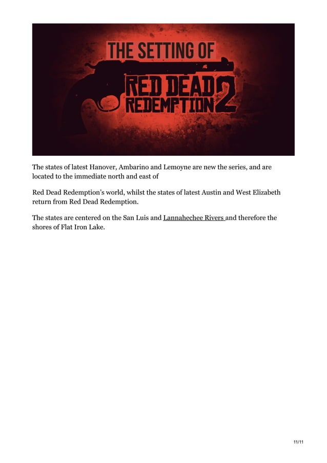 Red dead redemption 2 | PDF
