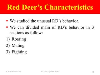 Red Deer Algorithm (RDA) | PPTX | Genetics | Science