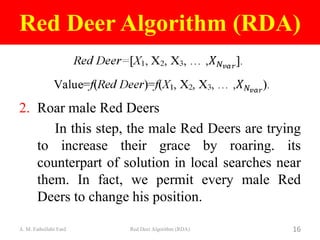 Red Deer Algorithm (RDA) | PPTX | Genetics | Science