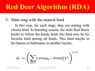 Red Deer Algorithm (RDA) | PPTX | Genetics | Science