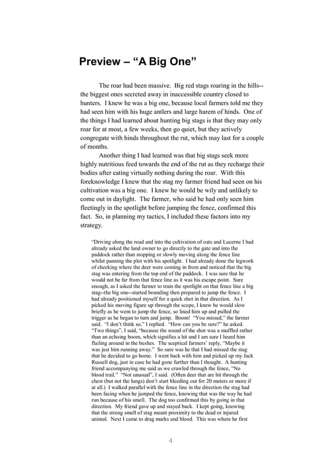 Secrets of the Red Deer by Paul Rattray (Excerpt) | PDF | Arms ...