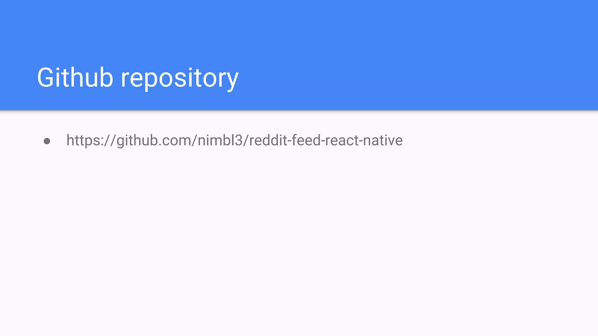 Nimble - Reddit Feed React native | PPT