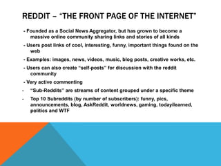 Reddit & LinkedIn | PPT