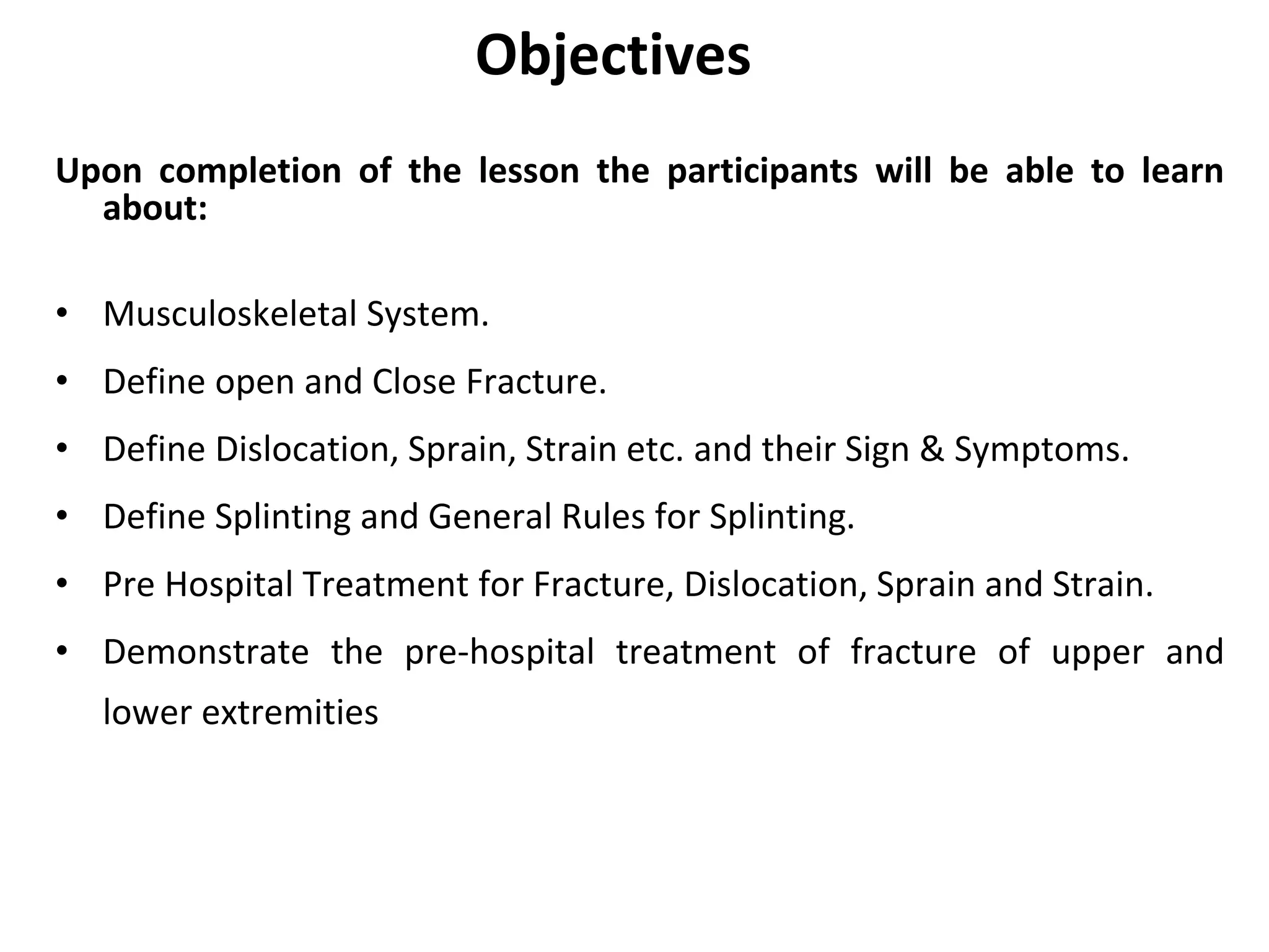 musculo skeletal injuries | PPT