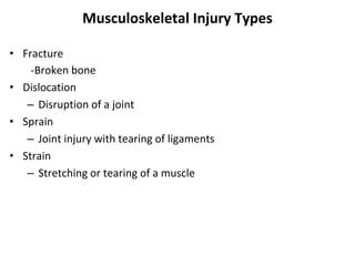 musculo skeletal injuries | PPT