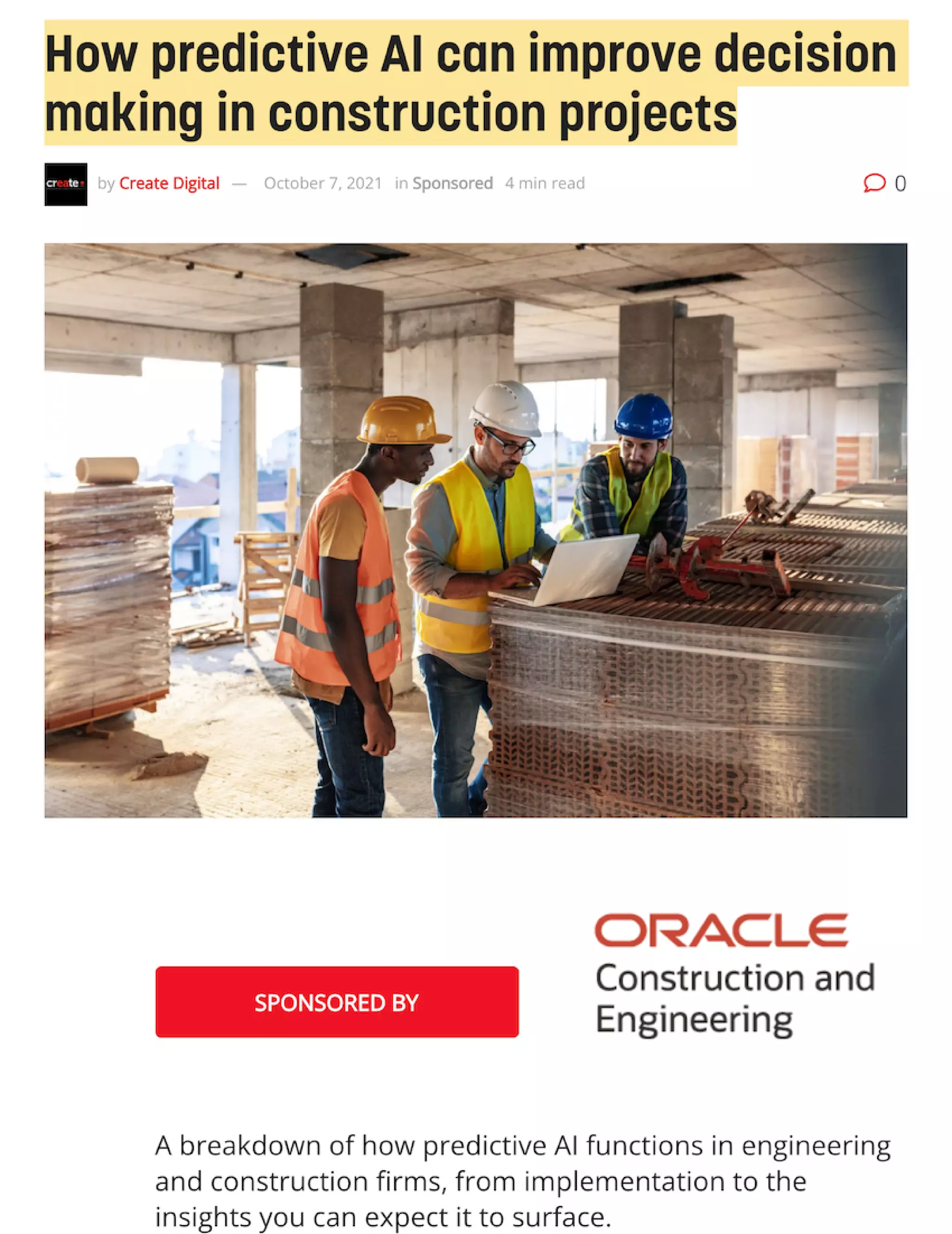 How predictive AI can improve decision making in construction projects ...