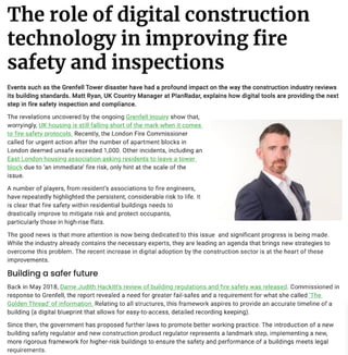 The role of digital construction technology in improving fire safety ...