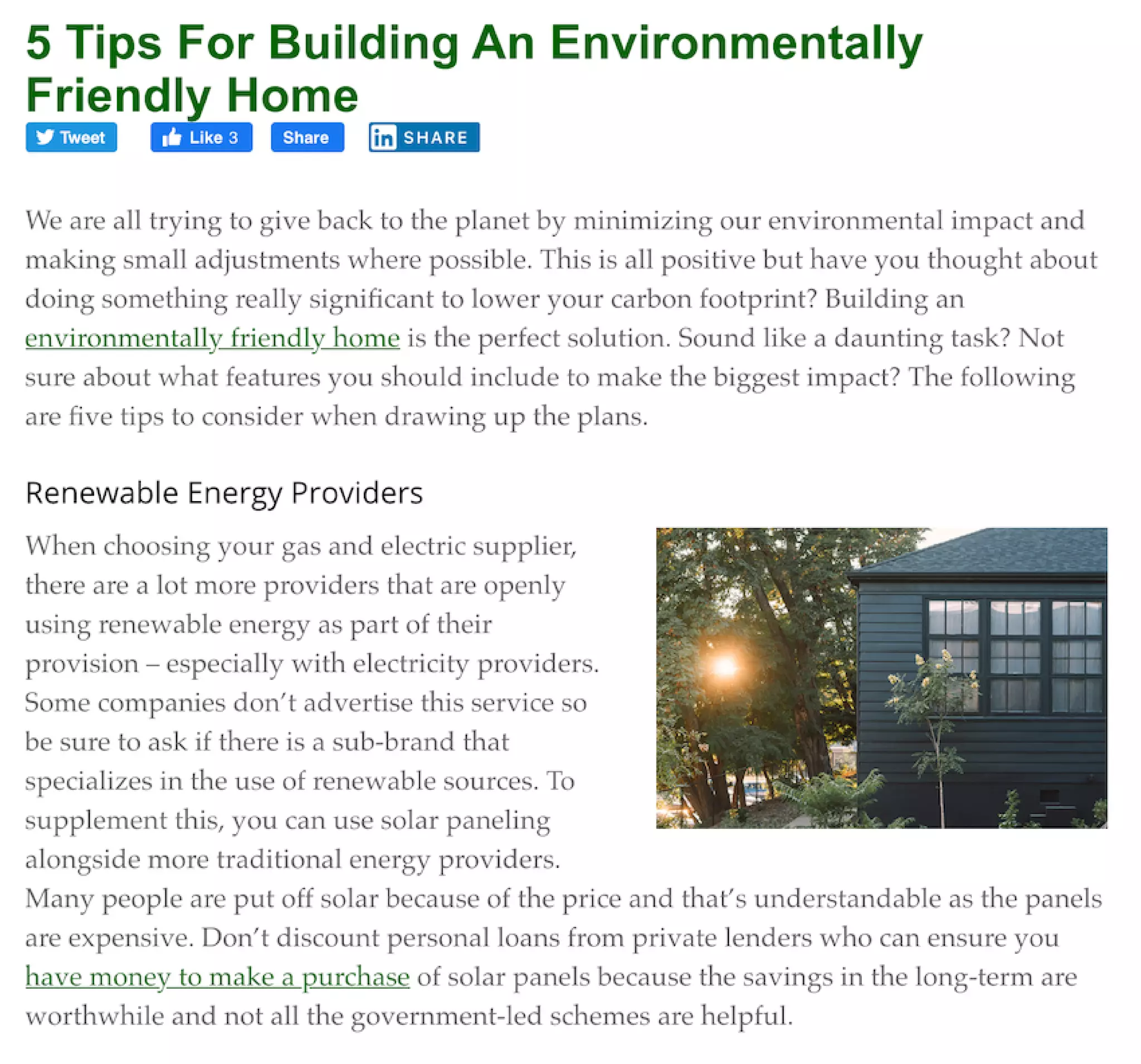 5 Tips For Building An Environmentally Friendly Home | PPT