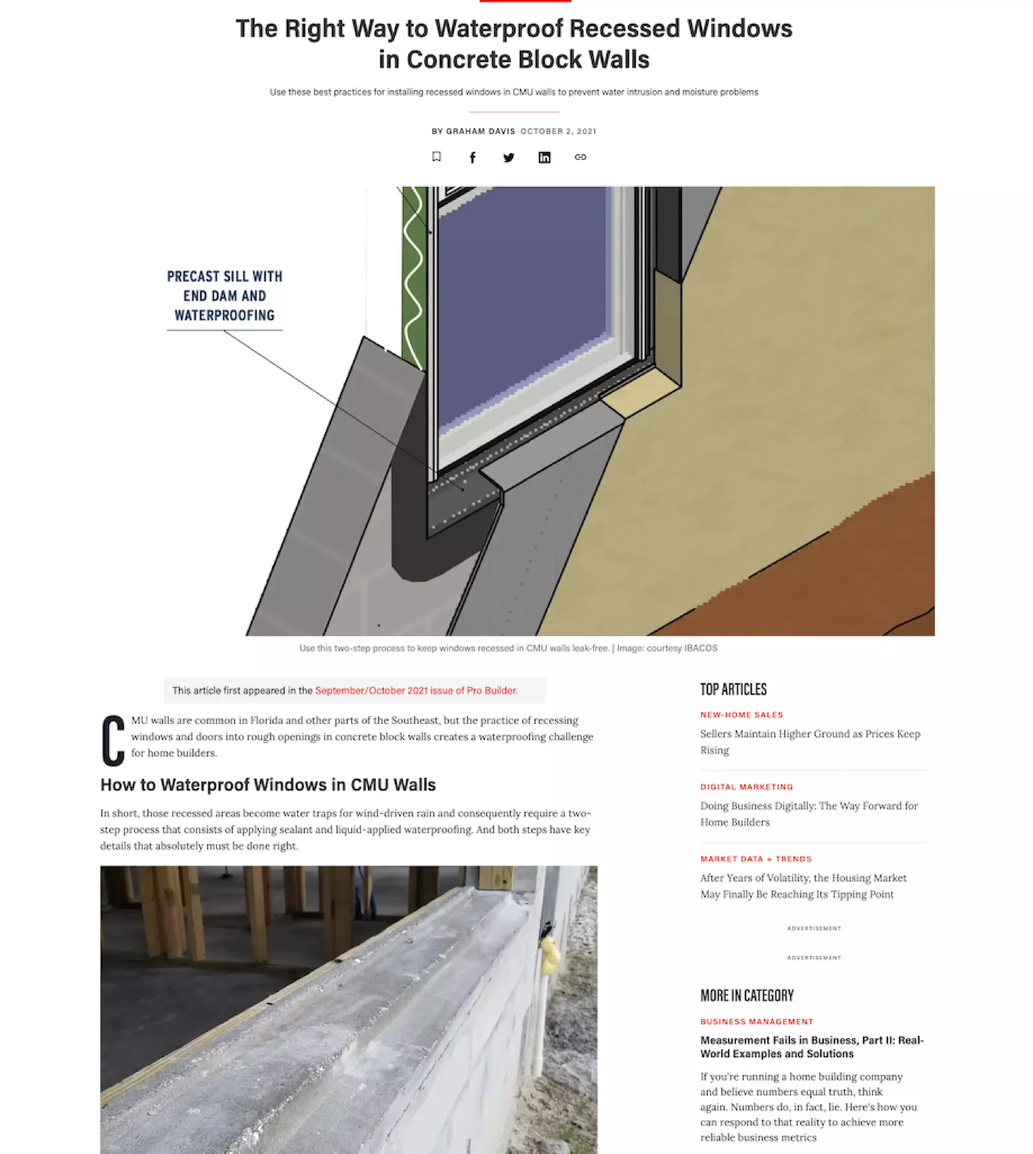 The Right Way to Waterproof Recessed Windows in Concrete Block Walls ...