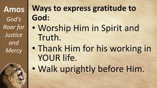 Amos 2: Redeemer's Remorse | PPTX | Christianity | Religion & Spirituality