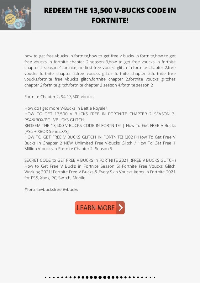 Redeem the 13,500 v bucks code in fortnite!