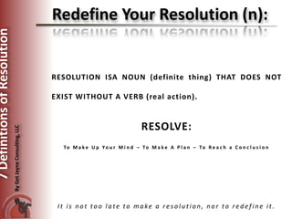 Redefine your resolution | PPTX