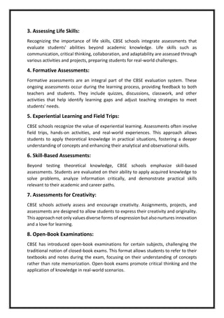 Redefining Assessments Innovative Evaluation Practices in CBSE Schools ...