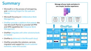 Redefining Enterprise Work Management - All new Microsoft Planner and OnePlan | PDF
