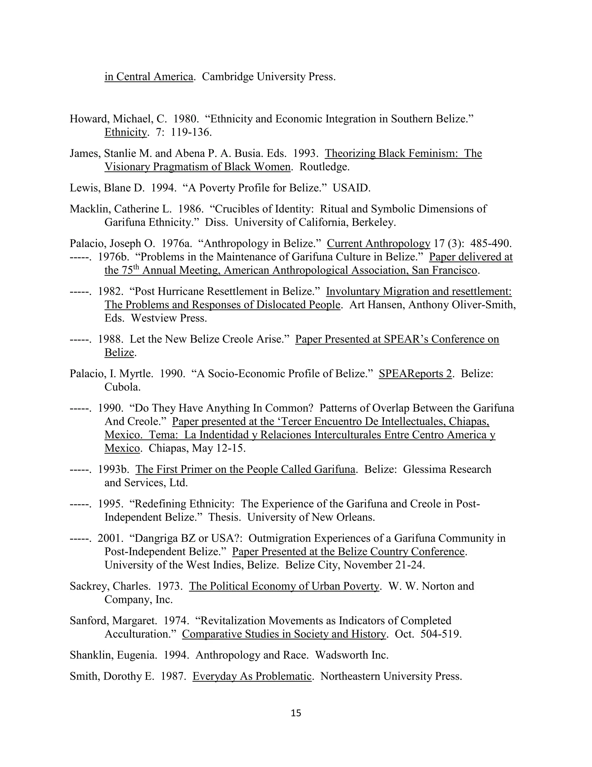 Redefining Ethnicity in Post-independent Belize: the case of the ...