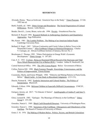 Redefining Ethnicity in Post-independent Belize: the case of the ...