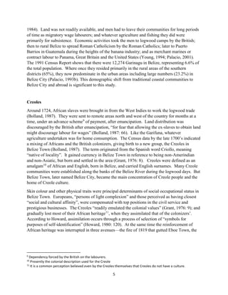 Redefining Ethnicity in Post-independent Belize: the case of the ...