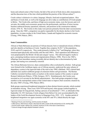 Redefining Ethnicity in Post-independent Belize: the case of the ...