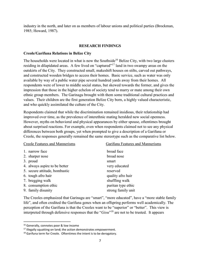 Redefining Ethnicity in Post-independent Belize: the case of the ...