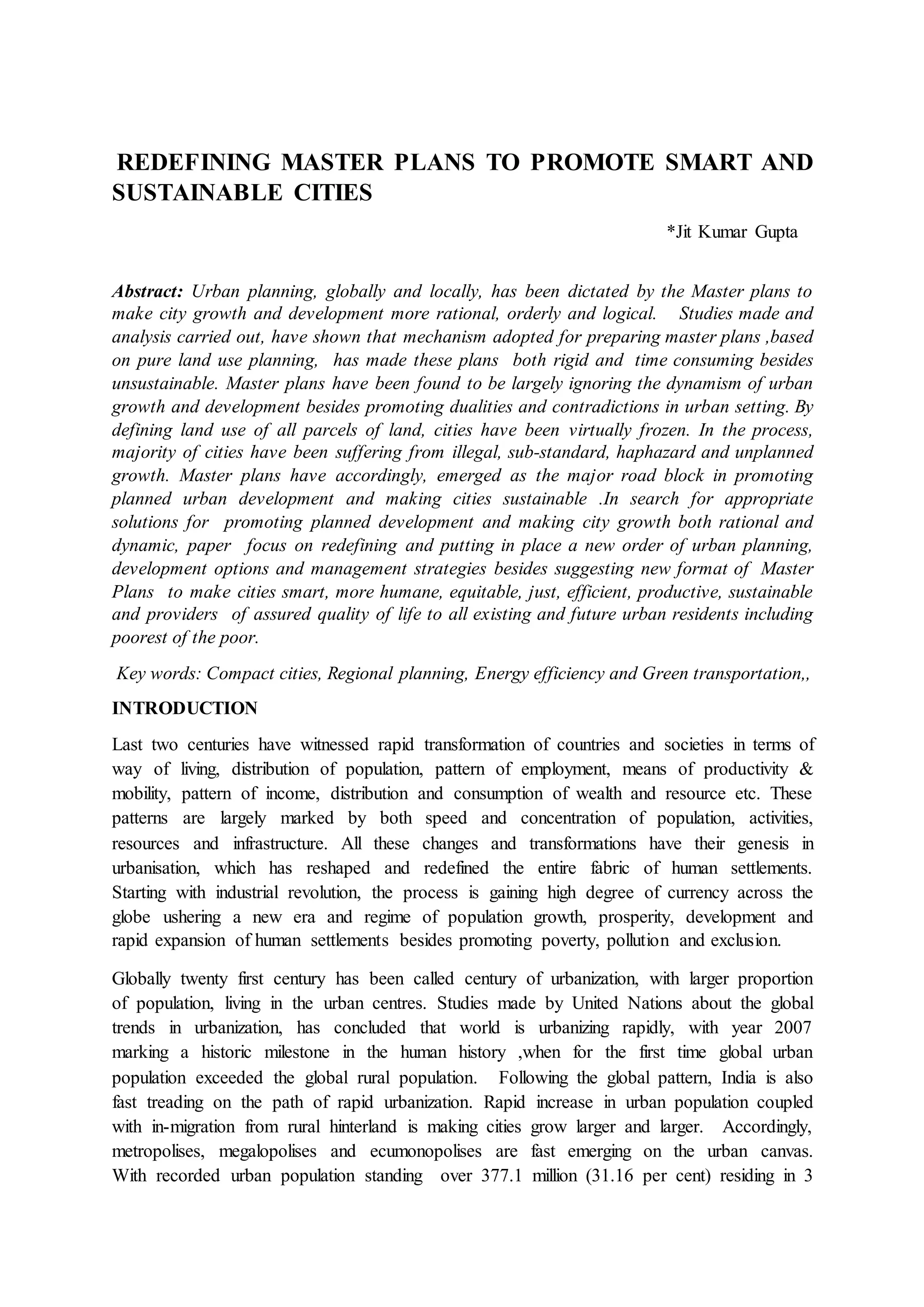 Redefining master plans for smart and sustainable cities | DOCX