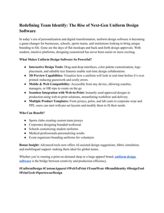Redefining Team Identify_ The Rise of Next-Gen Uniform Design Software.docx