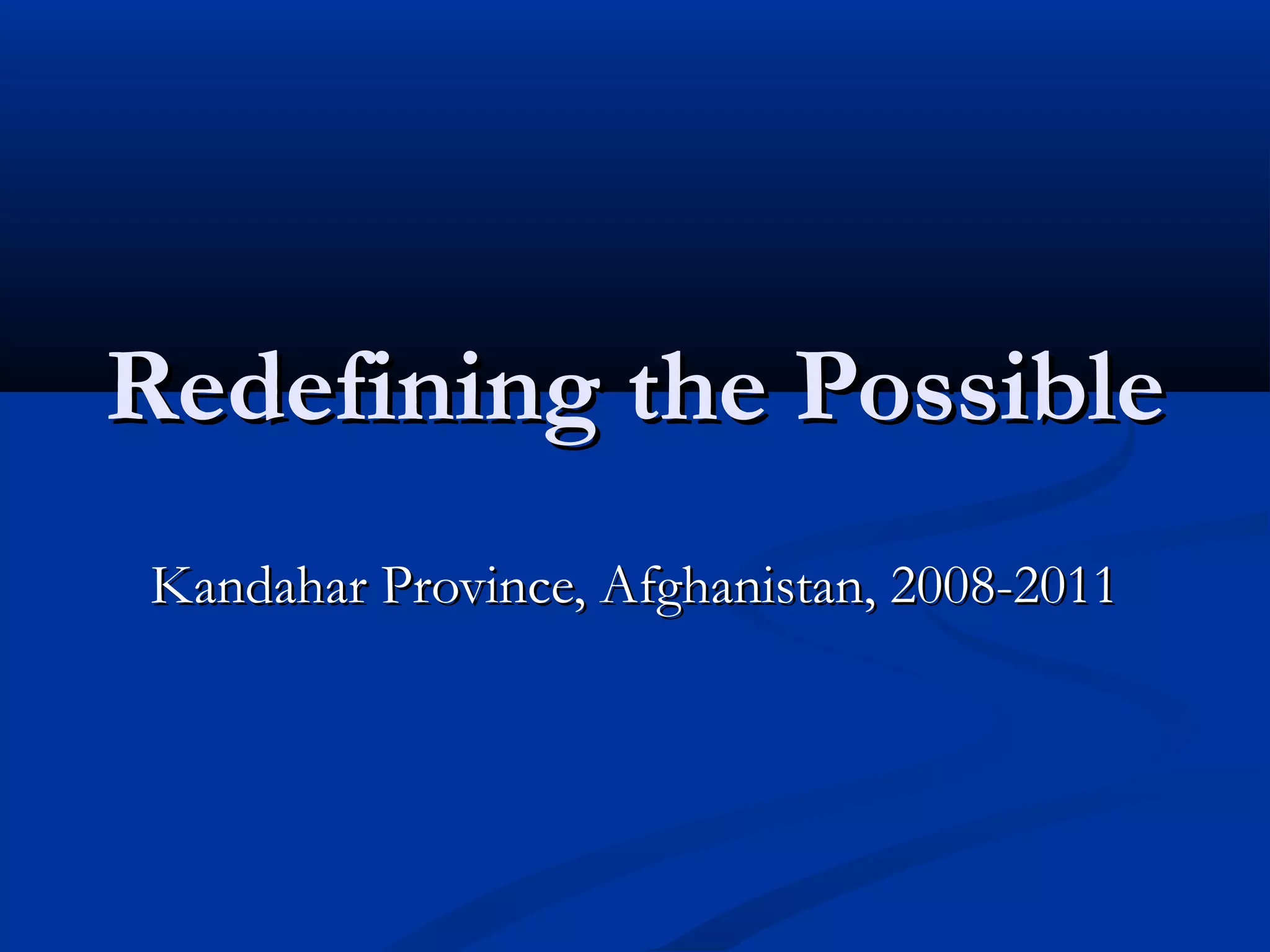 Redefining the possible | PPT