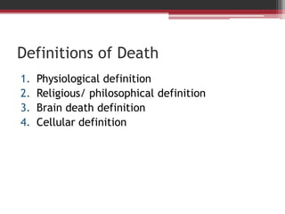 Redefinition and determination of death | PPTX