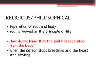 Redefinition and determination of death | PPTX