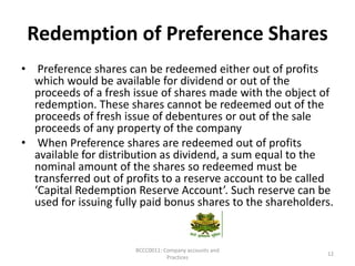 Redemption of preference share | PPTX