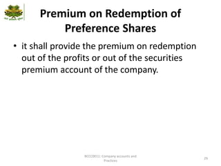 Redemption of preference share | PPTX