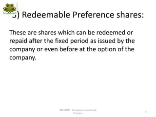 Redemption of preference share | PPTX