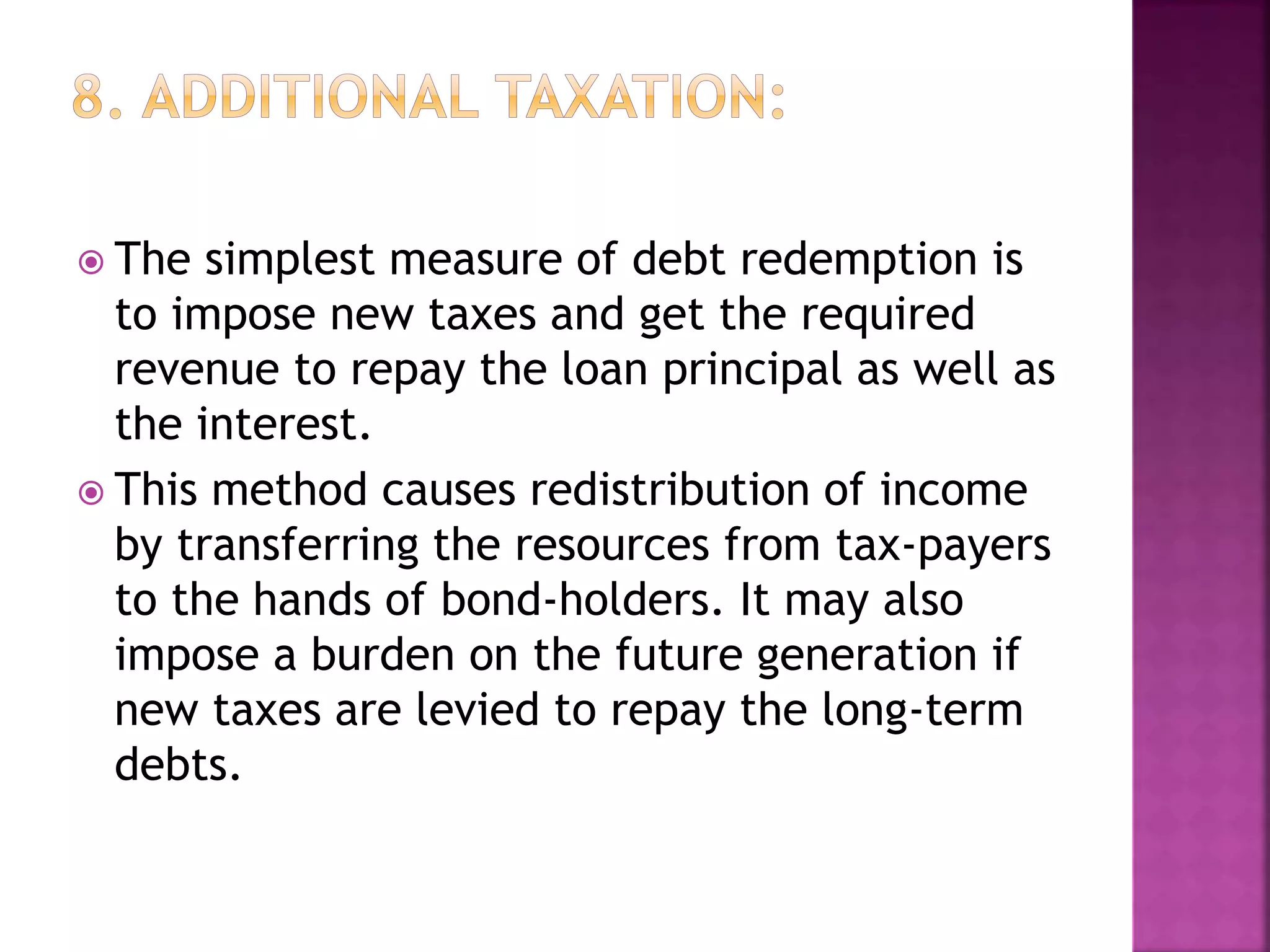 Redemption of public debt | PPTX